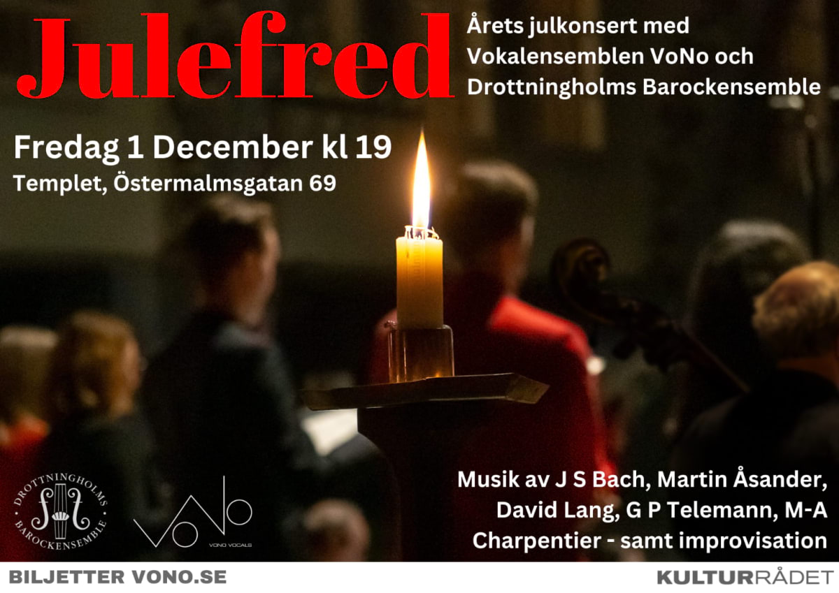 Julefred med VoNo och Drottningholms Barockensemble